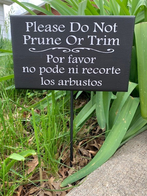 Do Not Prune Signs for Yard | Heartfelt Giver