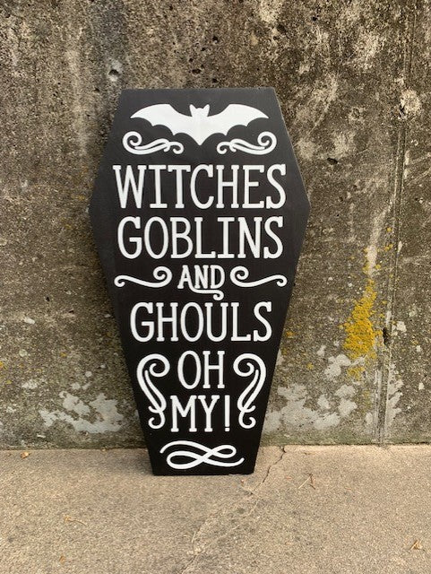 Coffin Halloween Decorations Signs for Outdoors or Indoors | Heartfelt ...