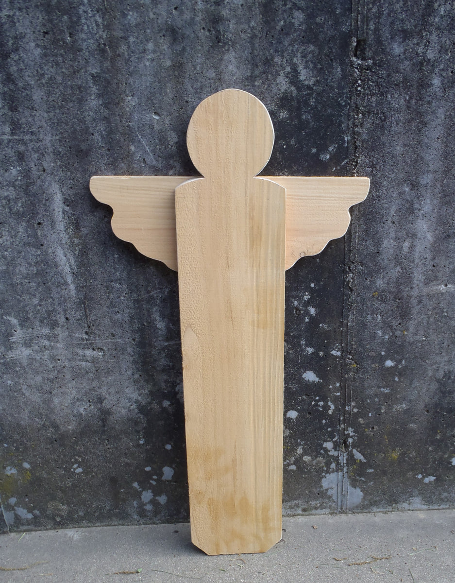 Angel Wooden Unfinished Garden Art | Heartfelt Giver