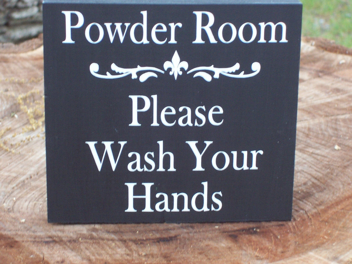 Bathroom Wood Sign for Powder Room Decorative Decor | Heartfelt Giver
