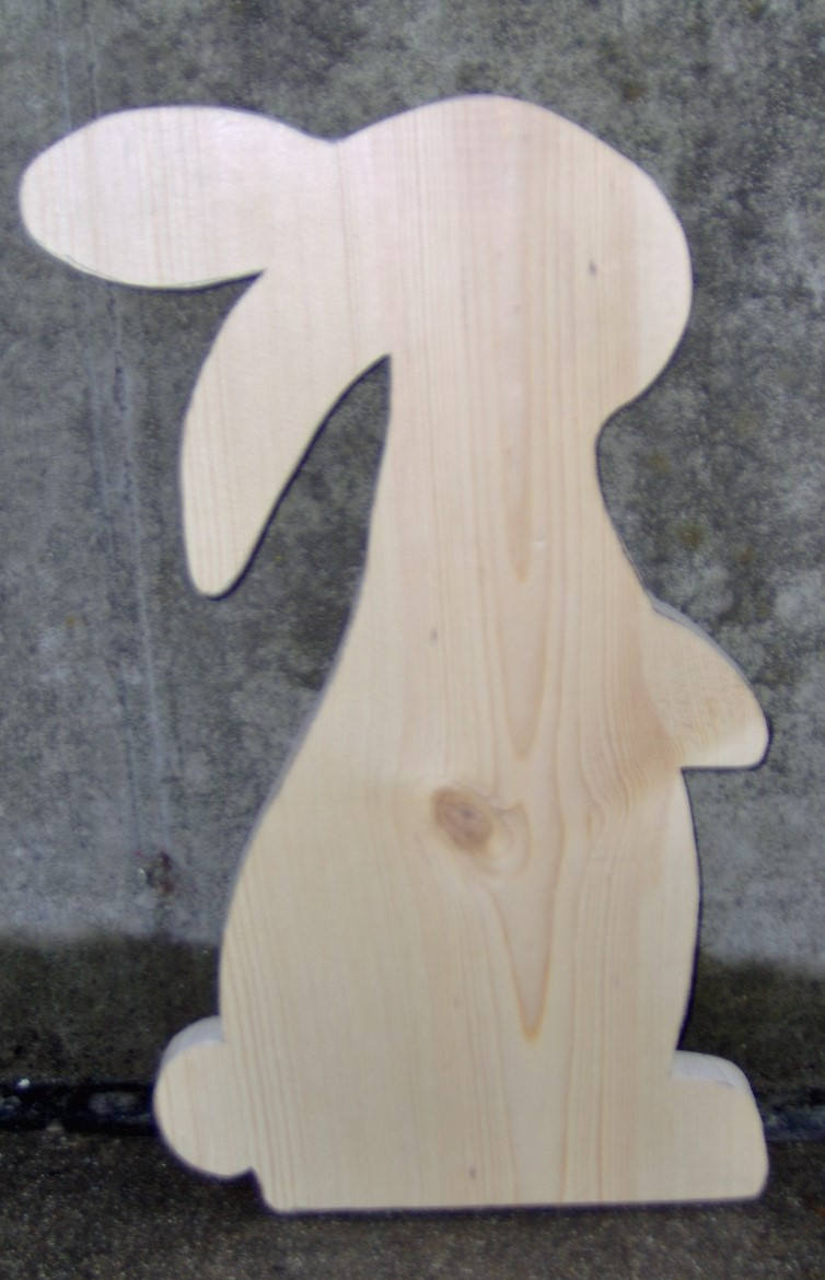 Bunny Rabbit Wooden Cutout Spring Natural Home Decor or DIY Craft ...