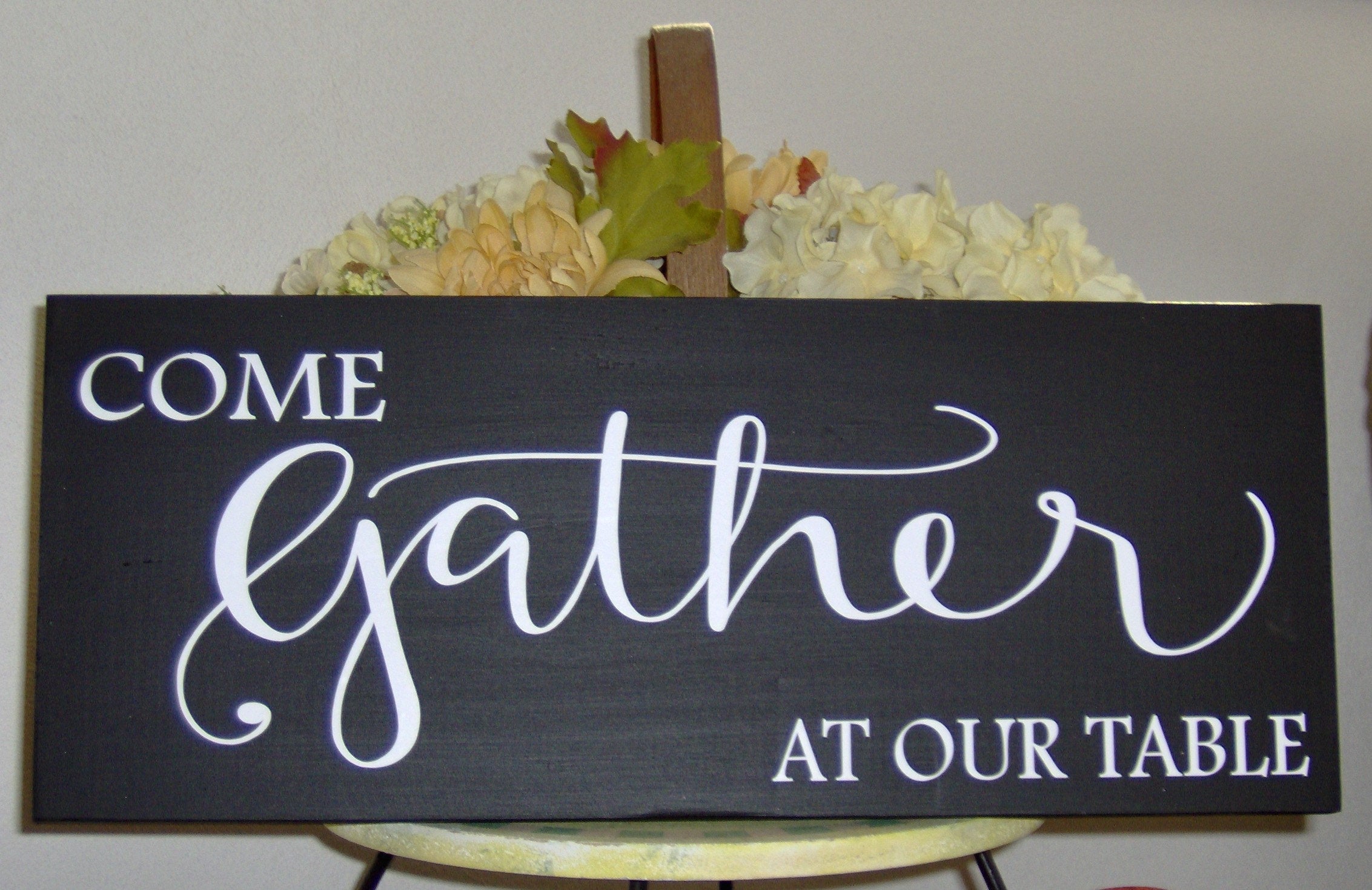 Come Gather Our Table Wood Family Gathering Sign | Heartfelt Giver