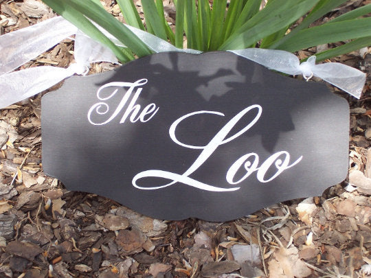 Loo Sign for Bathroom Interior Home or Office Door or Wall Directional ...