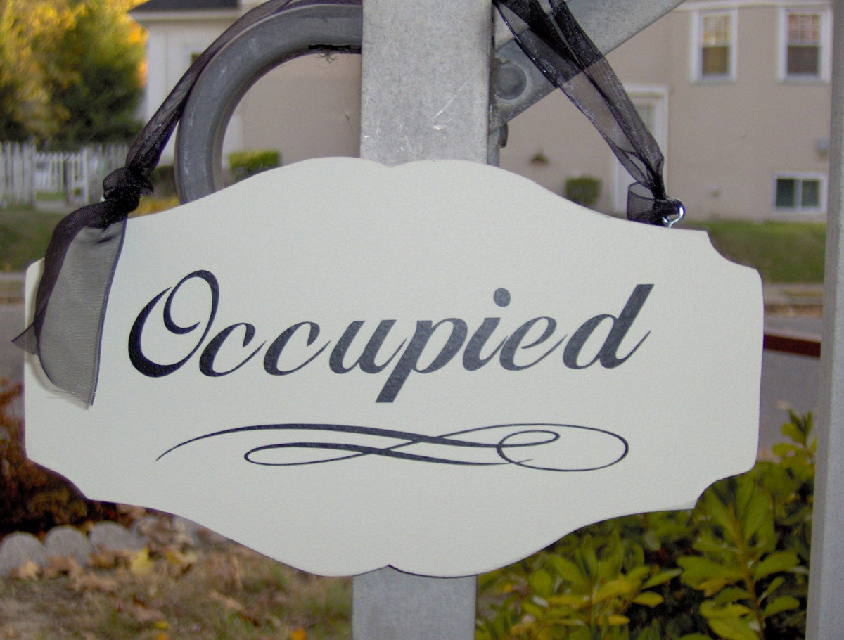 Occupied Room Double Sided Business Door Sign | Heartfelt Giver