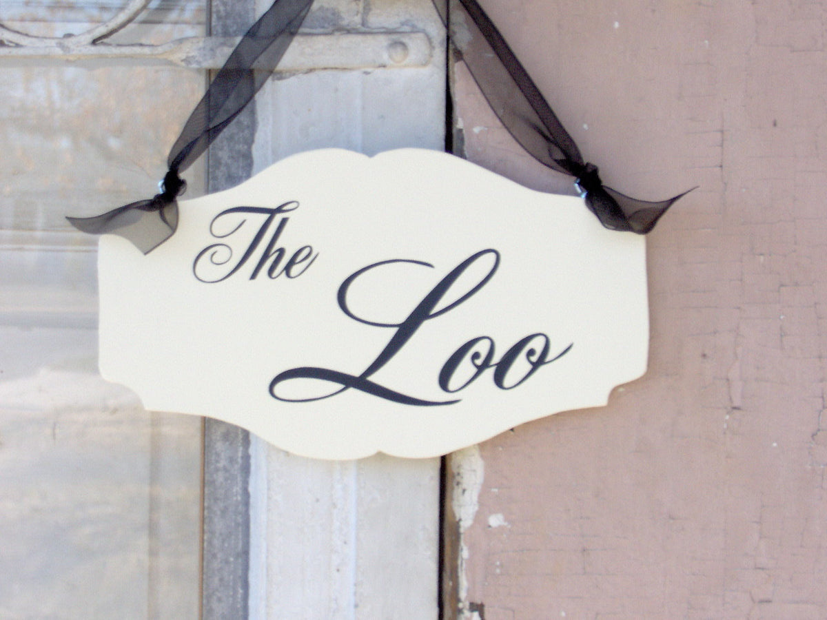 Loo Sign for Bathroom Interior Home or Office Door or Wall Directional ...