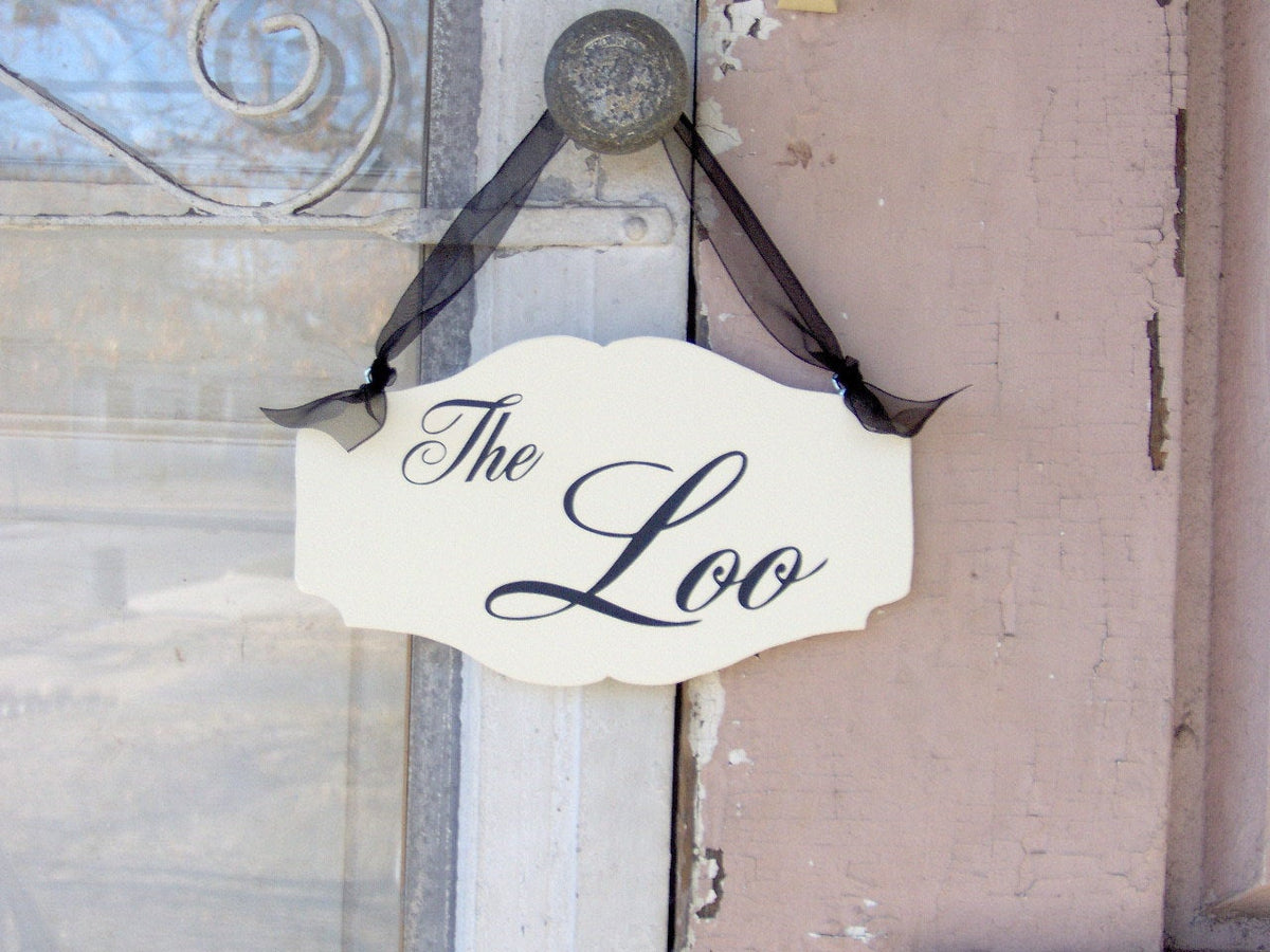 Loo Sign for Bathroom Interior Home or Office Door or Wall Directional ...