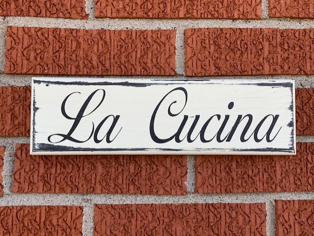 LaCucina Kitchen Italian Sign Interior Home Wall or Table Sitter ...